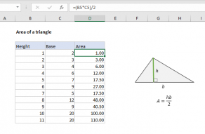 Pythagorean theorem - Excel formula | Exceljet